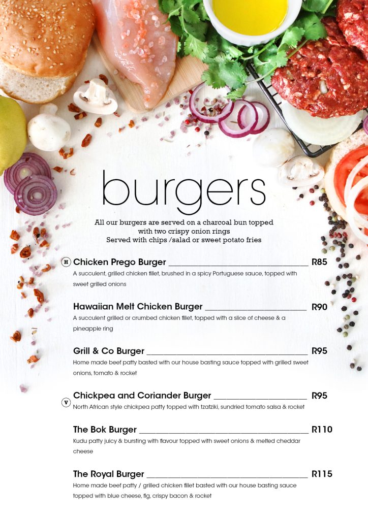 Menu - Grill and Company